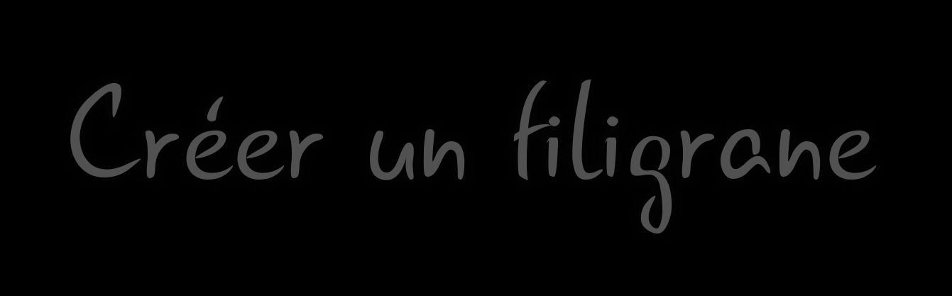 Créer un filigrane (signature) sur vos photos ? Tutoriel PDF